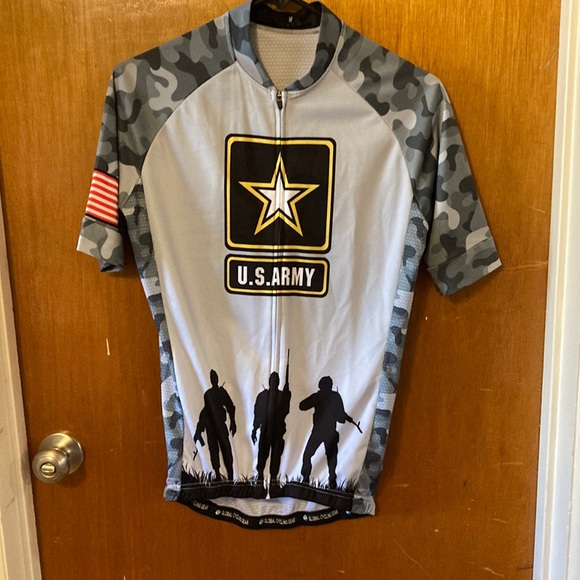 Global Cycling Gear | Shirts | Us Army Gray Cycling Jersey Shirt With ...